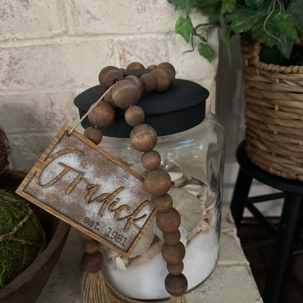 Personalized Reindeer Stall Ornament | Wooden - Etsy