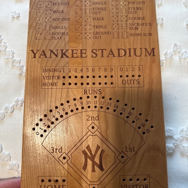 Custom Baseball Dice Board Game: Christmas Gift, Personalized, Wood ...