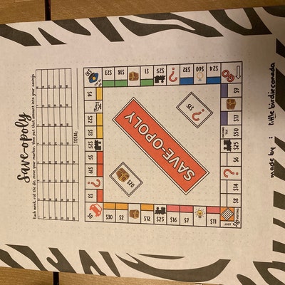 Saveopoly Savings Challenge PRINTABLE Journal Page Printable Savings ...