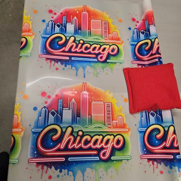 Chicago Png, Sublimation Design, Colorful Neon City Png, America Png ...