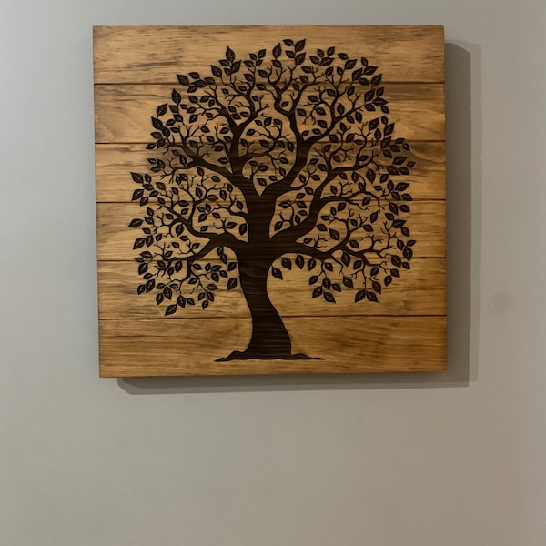 Tree of Life Wooden Sign, Tree Wall Hanging, Laser Engraved Wooden Sign ...