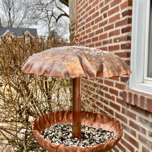 Pure Copper Bird Feeder - Etsy