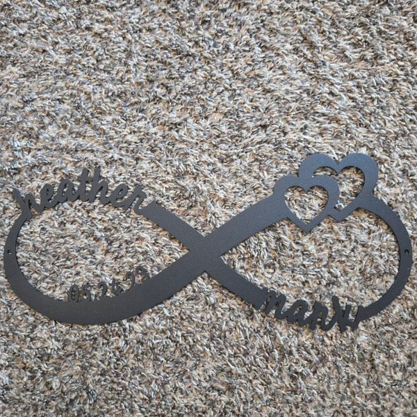 Personalized Wedding Gift for Couple Custom Infinity Sign Wedding Date ...