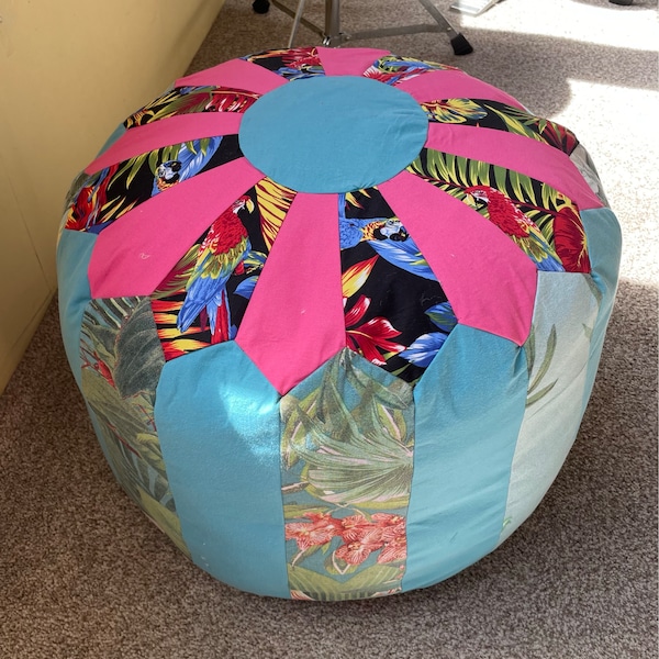 Patchwork Pouf PDF Sewing Pattern Moroccan Ottoman Pattern - Etsy