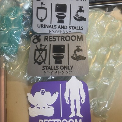 All Gender / Gender Neutral Bathroom with Urinal 3D Printed Restroom ...