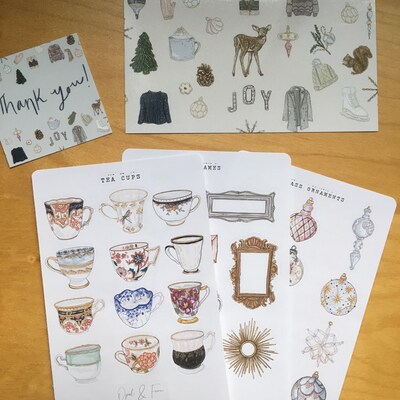 Tea Cups Sticker Sheet - Etsy