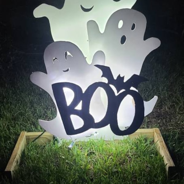 4ft Cute Ghost Trio With BOO Template When Made. Printable Trace & Cut ...