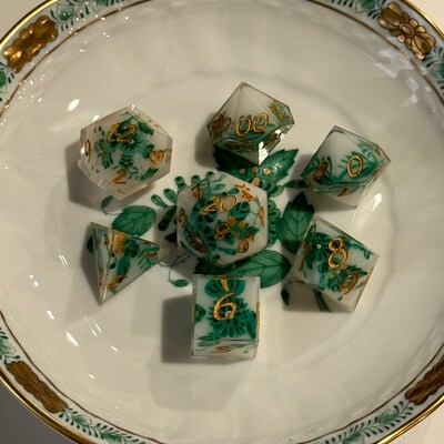 Custom Mini Teacup DND Dice Set - Etsy