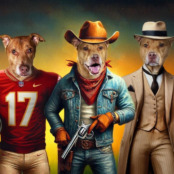 Dogs Playing Poker Custom Pet Portrait, Father's Day Funny Gift Idea ...