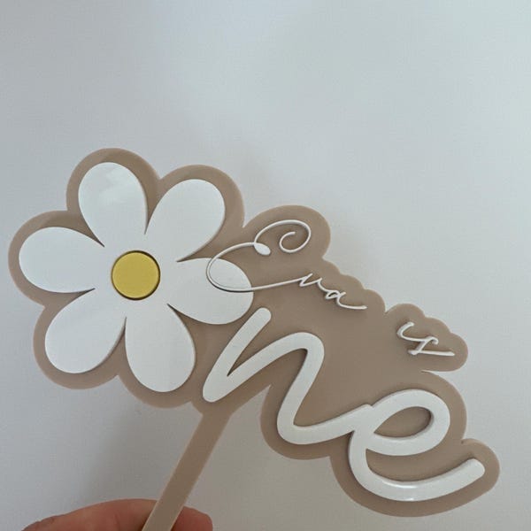 Daisy Cake Topper | 1st Birthday | 2nd Birthday | Boho Style Birthday ...