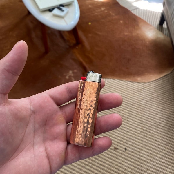 Handcrafted Pure Copper Lighter Cover With Hand Hammered Texture - Etsy