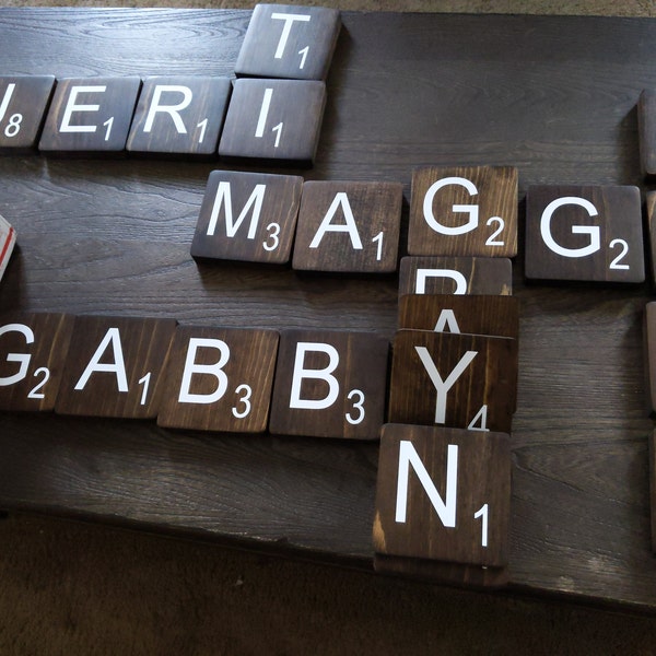 Large Scrabble Tiles - 4.5" Scrabble Letters - Scrabble Tiles Wall Art ...
