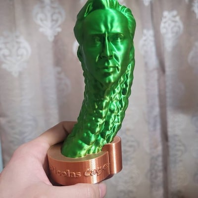 Nicolas Cage as Picolas Cage Statue Home Decor Nic Cage Print Weird ...