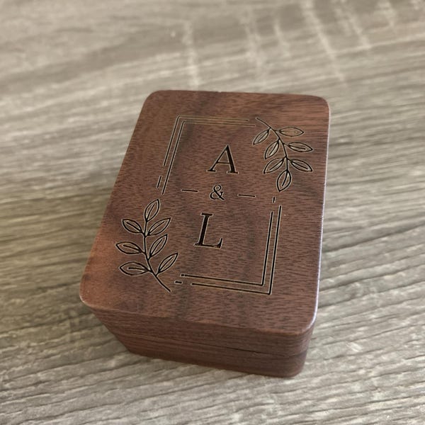 Triple Flip Wooden Ring Box, Custom Wedding Ring Box, Engagement Ring ...