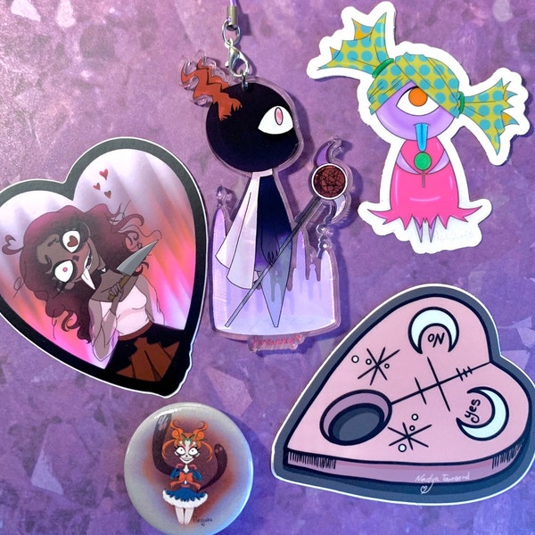 Spooky Chibi Girl Sticker Sheet/ Sticker Set/ Halloween/ Laptop Sticker ...