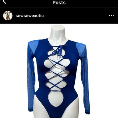 Stripper Sewing Pattern the Amelia Asymmetrical Catsuit PDF Pattern ...