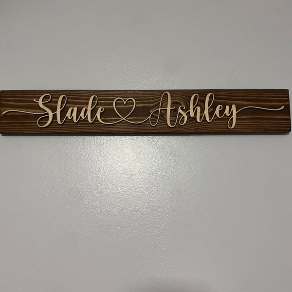 3D Wedding Sign, Name Sign Bridal Shower Gift, Boyfriend Gift ...