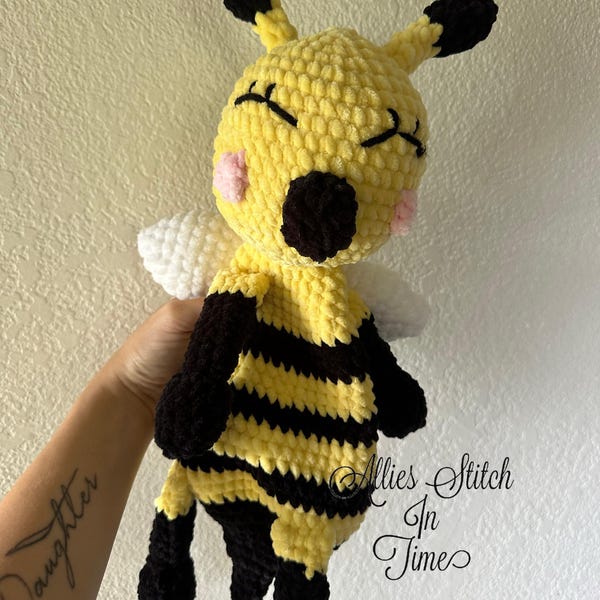 Crochet Bee Amigurumi Pattern: Plush Snuggler Sleep Toy (PDF Pattern ...