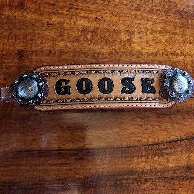 Slobber Straps Floral Tooled Medium Saddle Oil. for Mecate - Etsy
