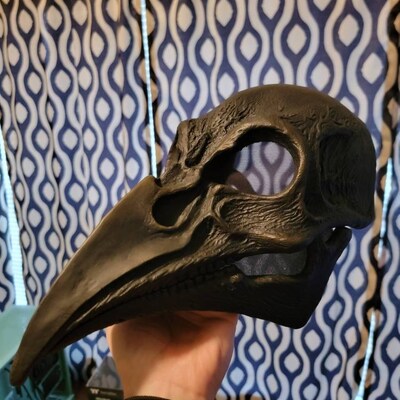 Human Skull Mask Half Face With Realistic Teeth and Matted Black Shape ...