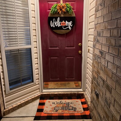 Front Door Decor Welcome to Our Happy Place Year Round - Etsy