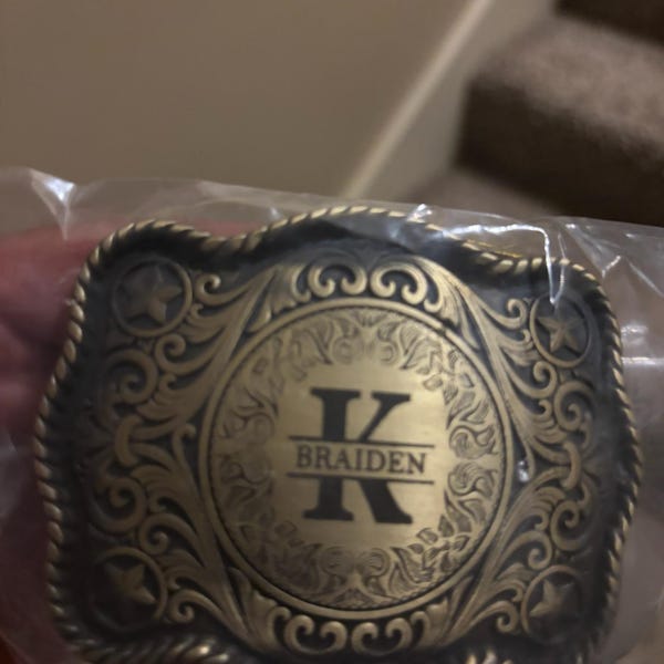 Personalized Western Belt Buckles Men Women, Initial Replacement Cowboy ...