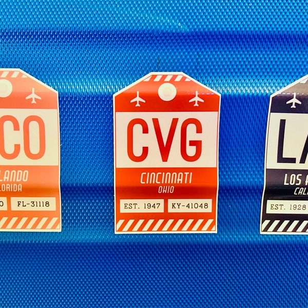 LGA New York City Luggage Tag Sticker / Airport Code Baggage Decal ...