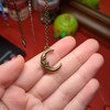 Crescent Moon Whimsigoth Necklace With Antiqued Brass - Etsy