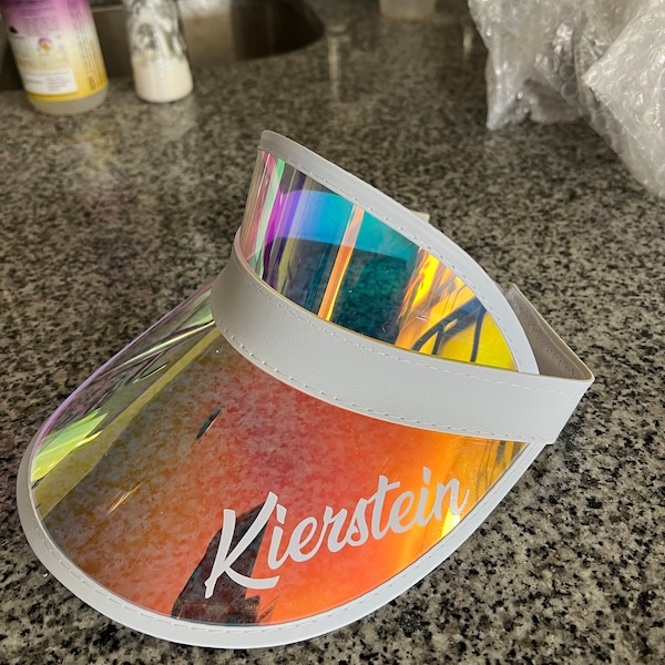 Personalized Holographic Visors, Beach Party Gifts, Bridesmaid Proposal Hat, Bachelorette Party ...