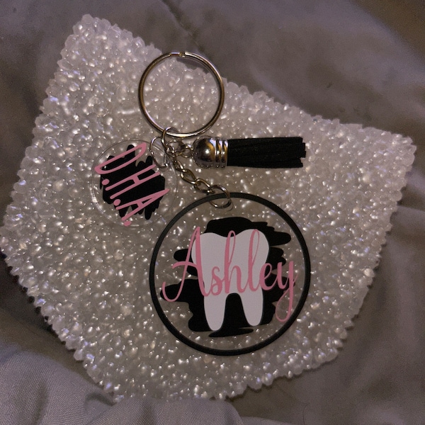 Dental Keychain, Dental Assistant Gift Keychain, Tooth Keychain, Dental ...