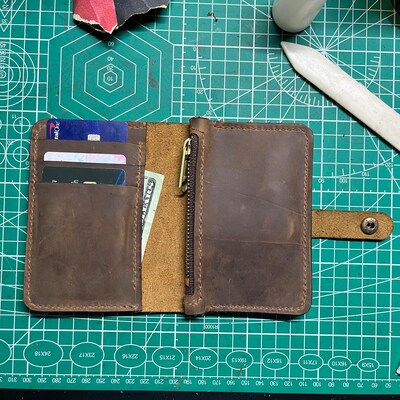 Leather Vertical Zipper Wallet PDF Pattern Card Wallet Pattern Handmade ...
