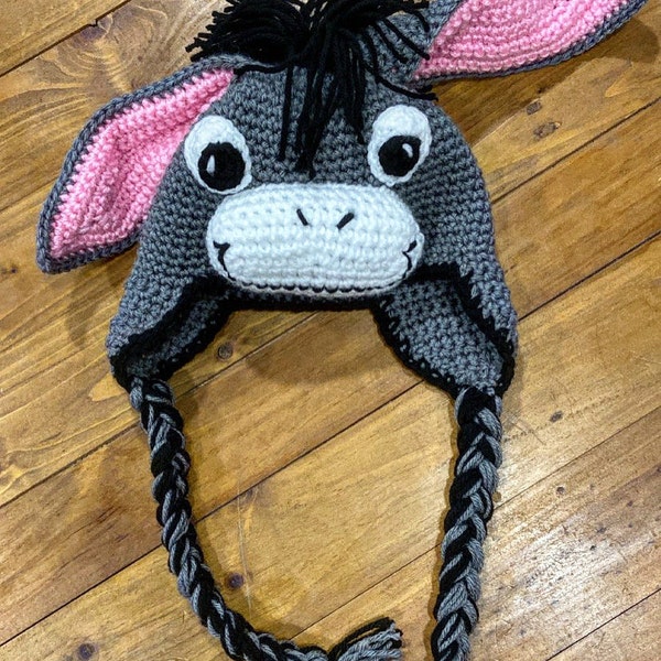 CROCHET PATTERN Funky Donkey Hat With Tail - Etsy