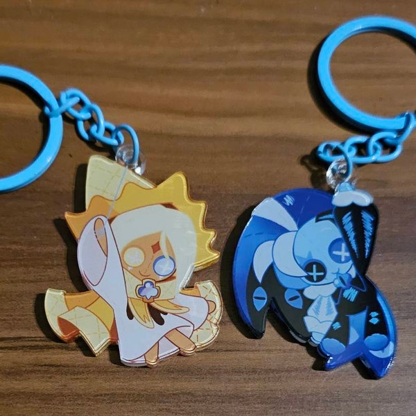 PRE-ORDER Cookie Run Keychains - Shadow Milk Cookie and Pure Vanilla ...