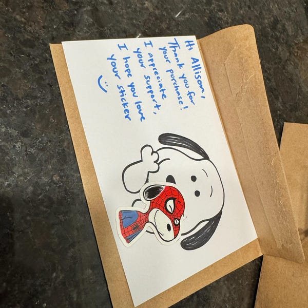 Spiderman Snoopy Sticker - Etsy