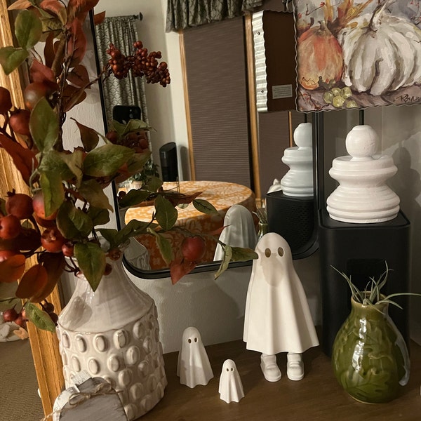 3D Printed Ghost Set - Crochet Look - Perfect for Halloween Decor - Etsy