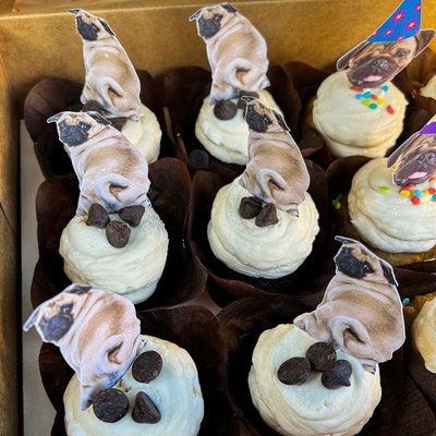 Pug Puppy Cake Topper, Pug Cake Topper, Pug Birthday Party, Pug Theme ...