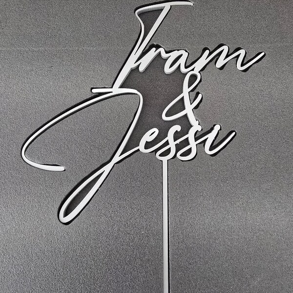 Personalized Cake Topper, Custom Names Cake Topper, Mr and Mrs Cake ...