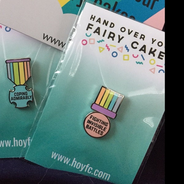 Coping Admirably Medal Enamel Pin Badge - Adult Achievement ...