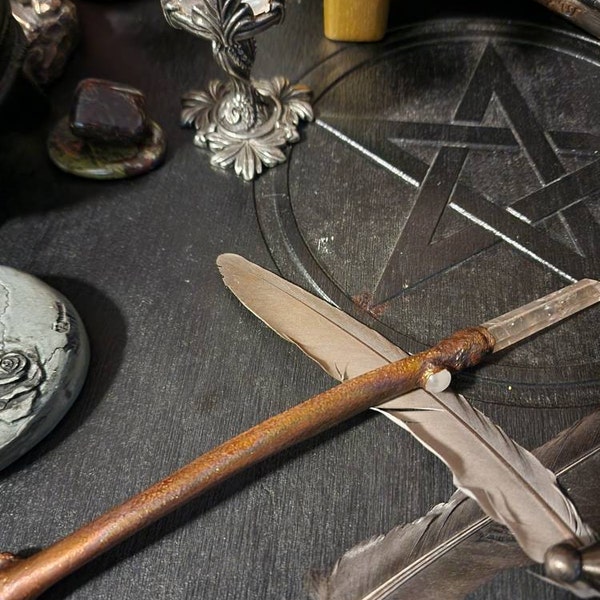 Copper Boline Ritual Sickle: Electroformed Bird Claw Handle, Pagan ...