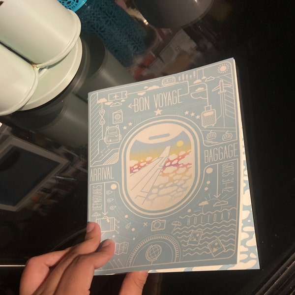 Airplane Notebook, Travel Notebook, Lined Paper, Airplane View Notebook ...