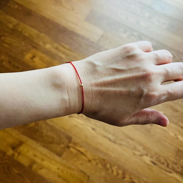 Red String of Fate Ring, 925 Sterling Silver Red String Ring, Promise ...