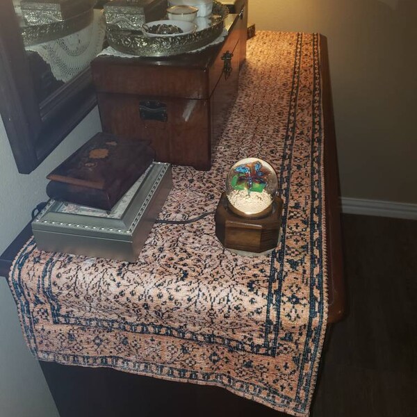 Artisanal Table Scarf, Magnificient Table Sheet, Turkish Design Table ...