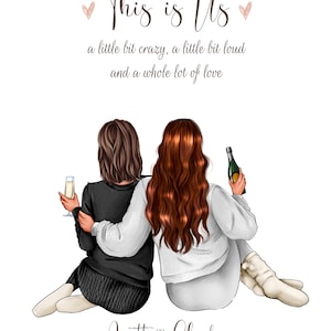 Custom Friend Prints Friends Portrait Illustration - Etsy