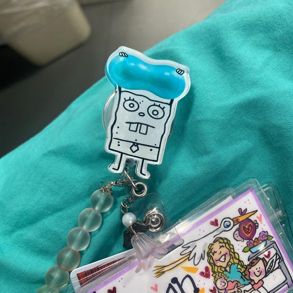 Doodle Bob Oxygen Tank-medical Badge Reel, Respiratory Therapist, RN ...