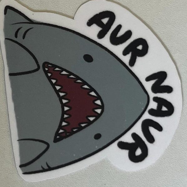 Aur Naur Cute Sticker | Series 3 | Funny Sticker | Penguin Shark Orca ...