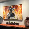 Surfing Art, Large Horizontal Art, Surfing Wall Art, Textured Art ...