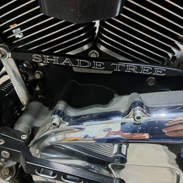 Harley Custom Engraved Shift Linkage Gloss Black, FLH, CNC Cut, Billet ...