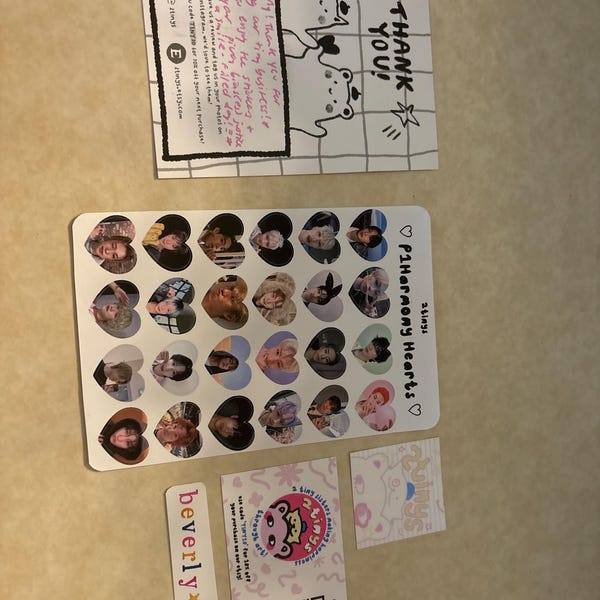 P1harmony Piwon Hearts Sticker Sheet | 24 Pcs | Aesthetic Cute Kpop ...