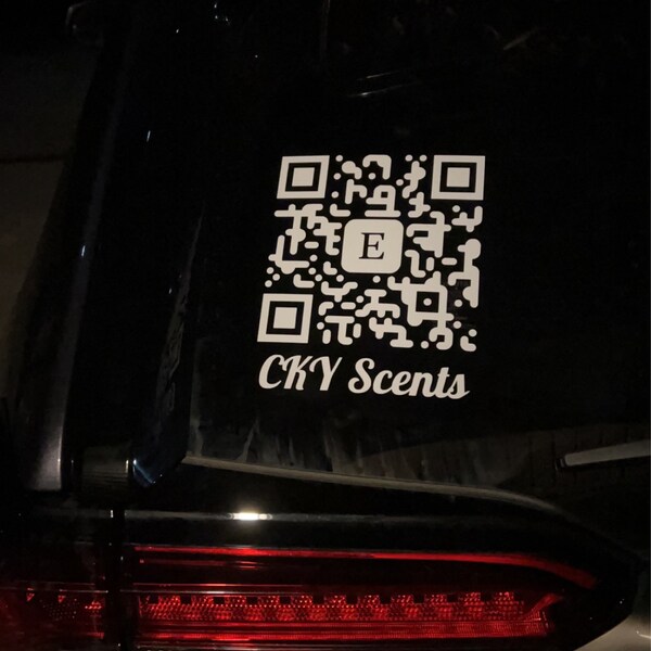Custom QR Code Decal, Business Decal, Custom QR Code Vinyl Car Decal ...