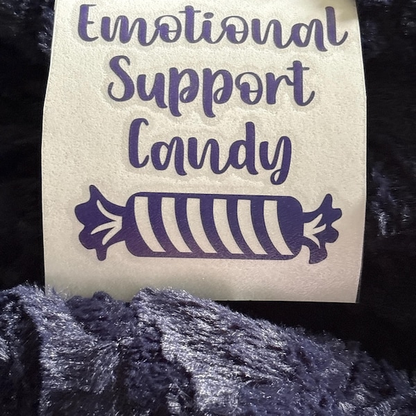 Emotional Support Candy Jar Vinyl Sticker, Funny Candy Jar Label ...